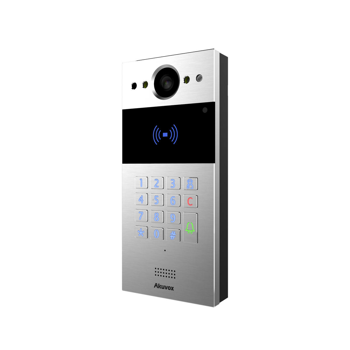 SIP video door phone, space-saving and highly compatible, numeric keyp ...